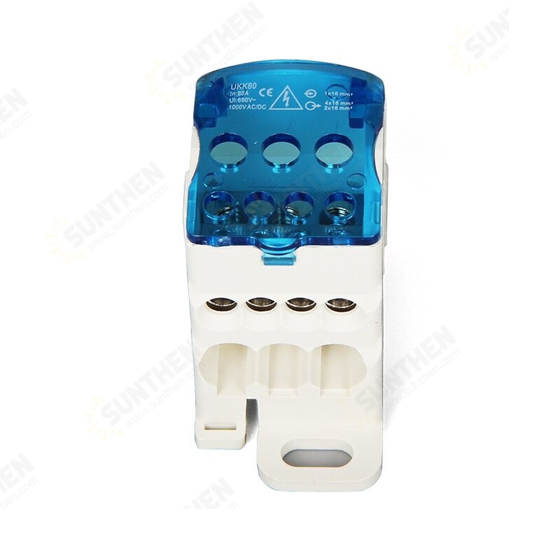 UKK80A 1 In 6 Out Terminal Block Din Rail Distribution Box Universal Electric Wire Connector Box