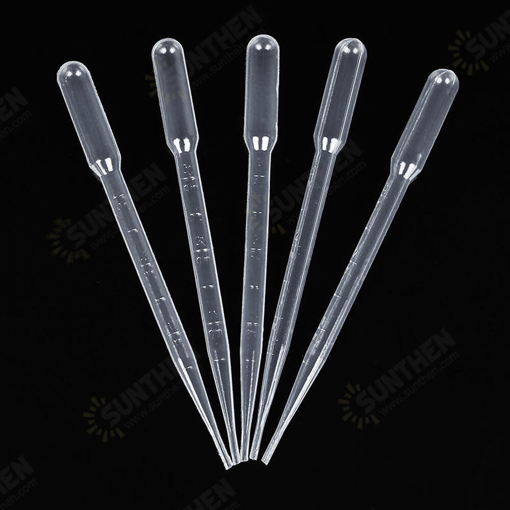 100Pcs 1/2/3/5/10mL Disposable Transfer Pipettes Plastic Graduated ...