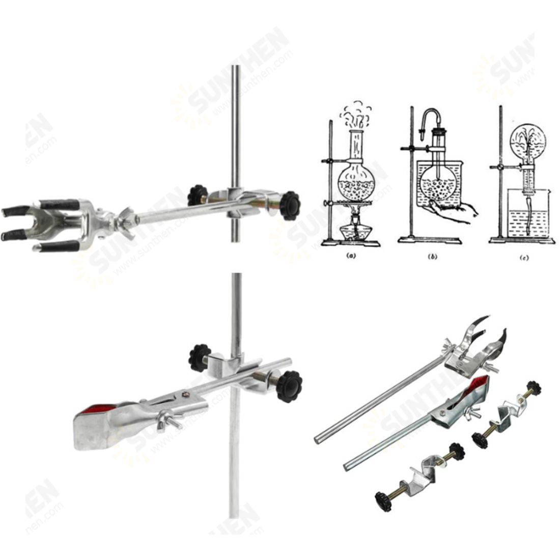 Laboratory Stands Support Lab Clamp Flask Clamp Condenser Clamp Stand ...