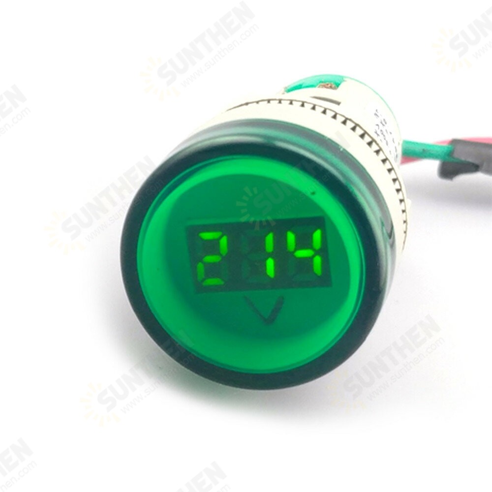 22mm AC 60V-450V LED Digital Voltmeter Indicator Lamp Voltage Gauge Monitor 22mm AC 60V-450V LED Digital Voltmeter Indicator Lamp Voltage Gauge Monitor