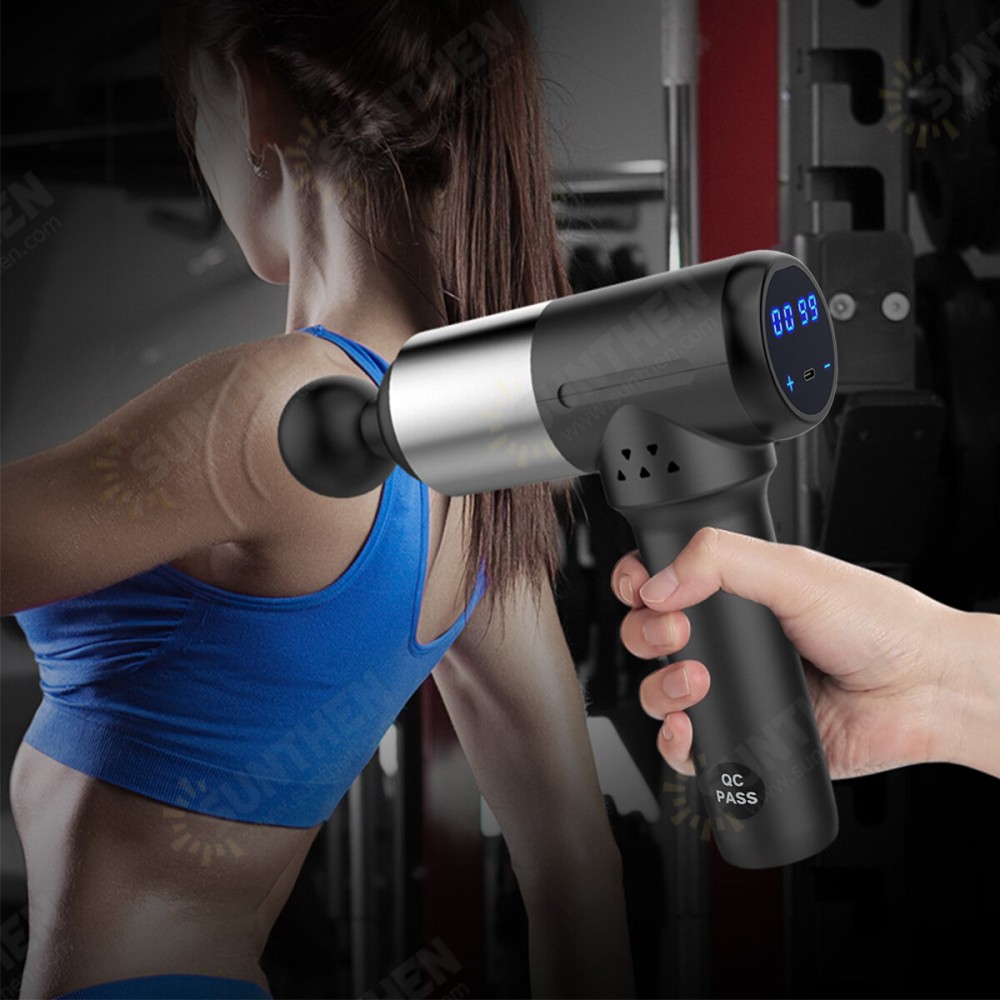 Electric Percussive Massage Gun Intelligent 20 Gears Force Adjustment ...