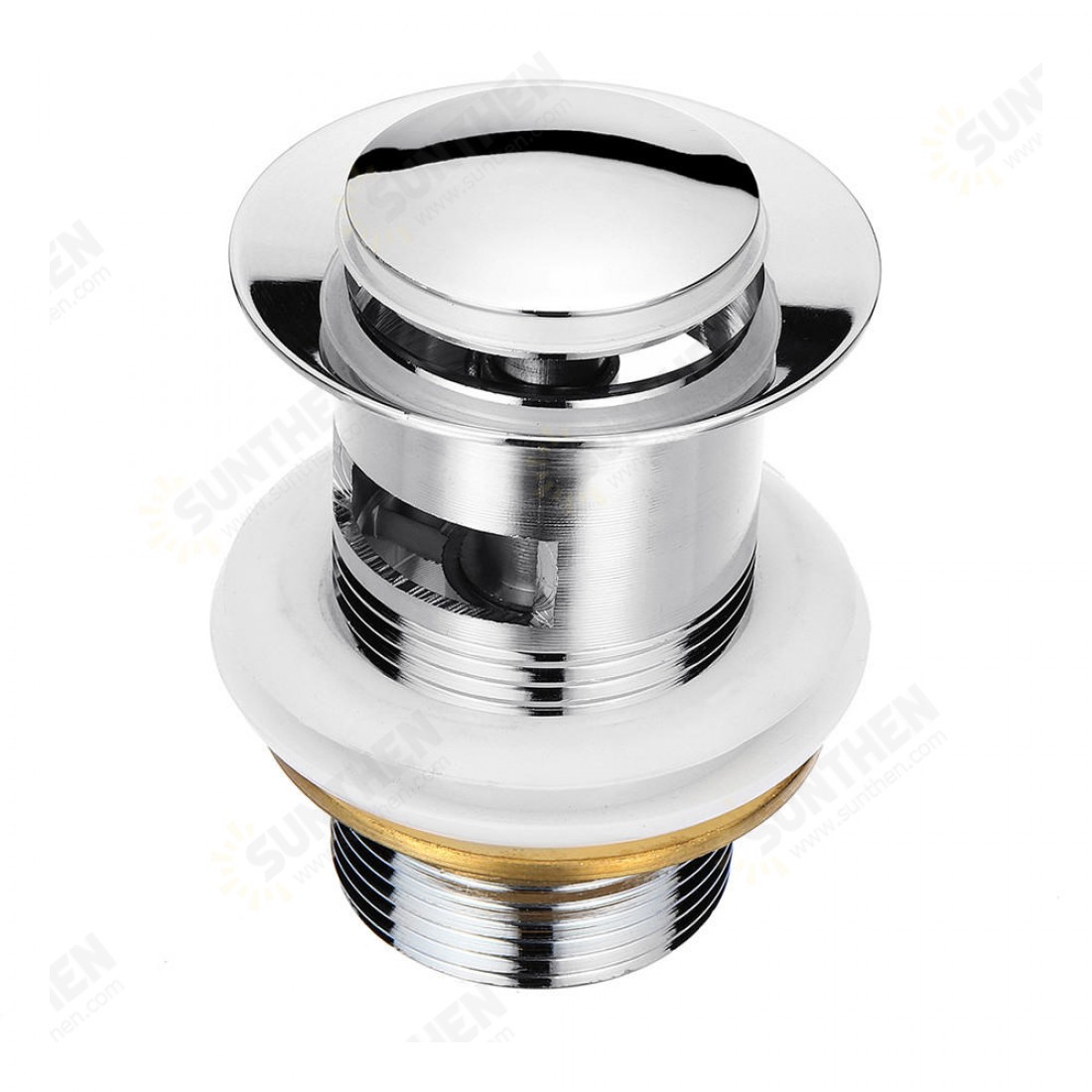 Bathroom Drain Stopper Sink Tap Set Push Buttons Pop up Waste Plug ...