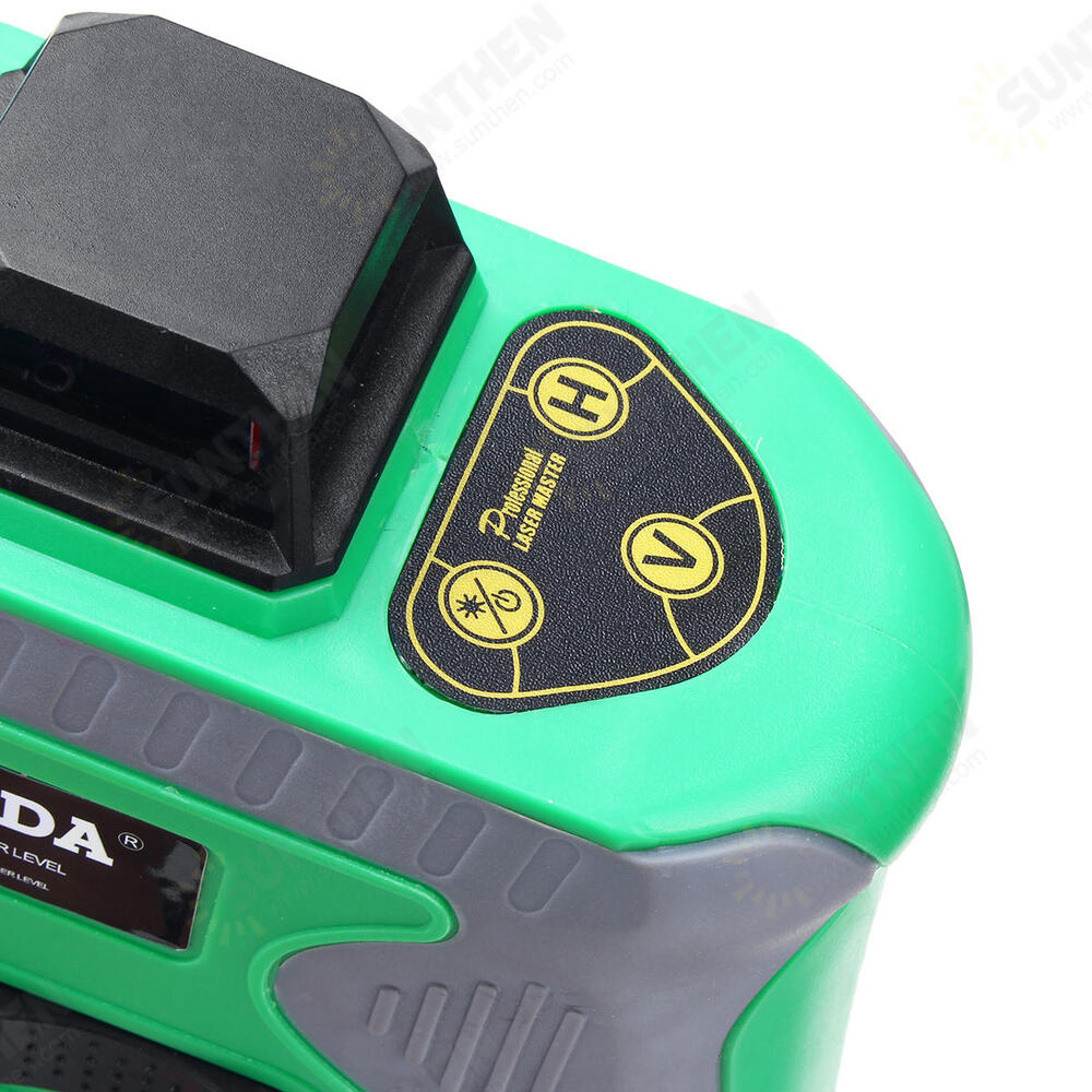 3D 12 Lines Self Leveling Green Laser Beam Level Auto 360° Rotary Cross ...