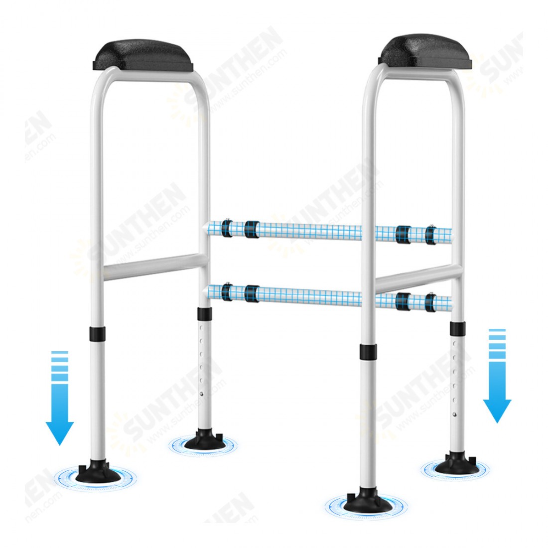 Adjustable Toilet Safety Frame Hand Rail Grab Bar Support for Elderly ...