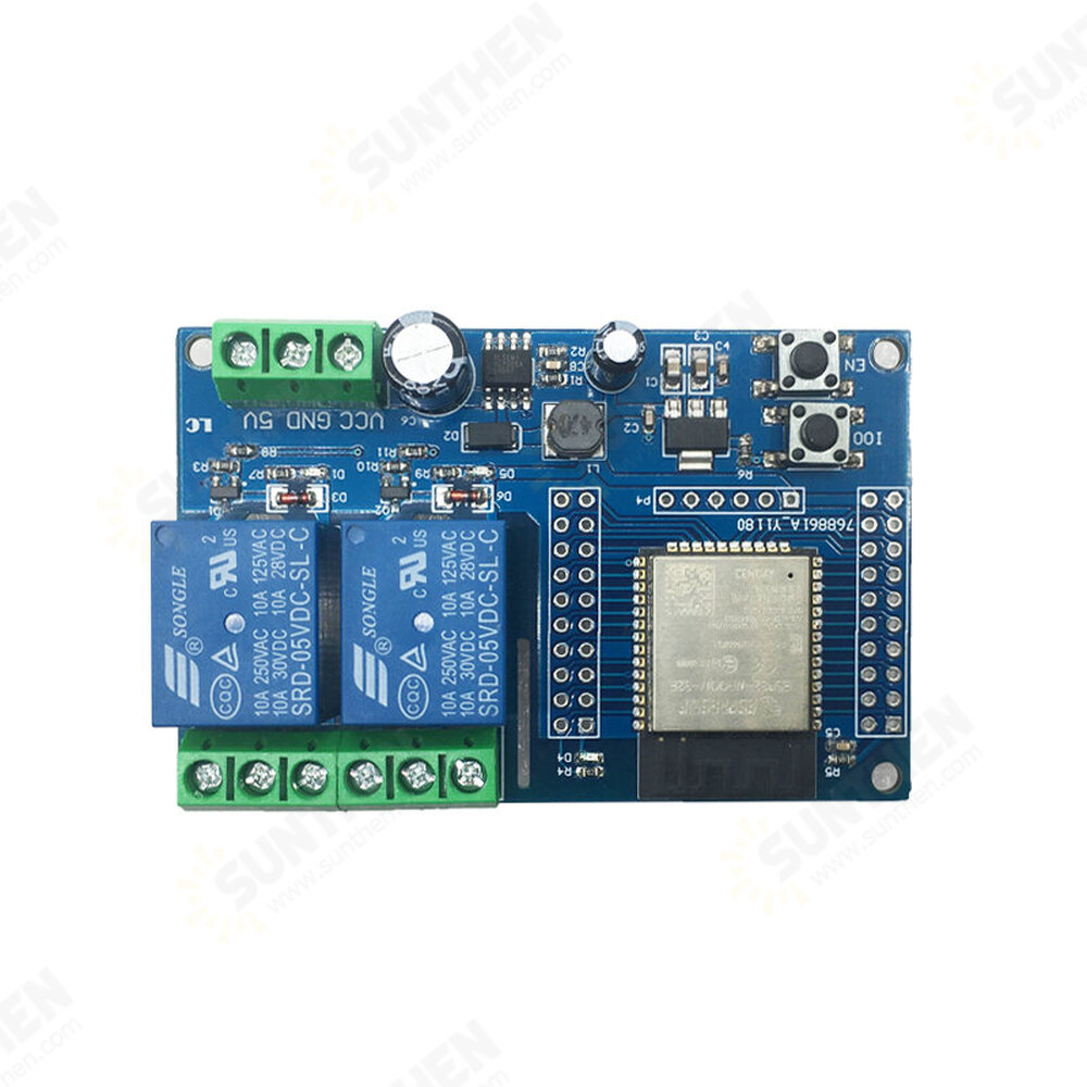 DC5-60V Power Supply Dual WiFi bluetooth Relay Module ESP32-WROOM ...