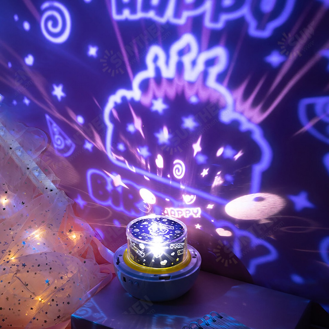 Romantic Starry Night Sky Projector Lamp Cosmos Star LED Light Universe ...