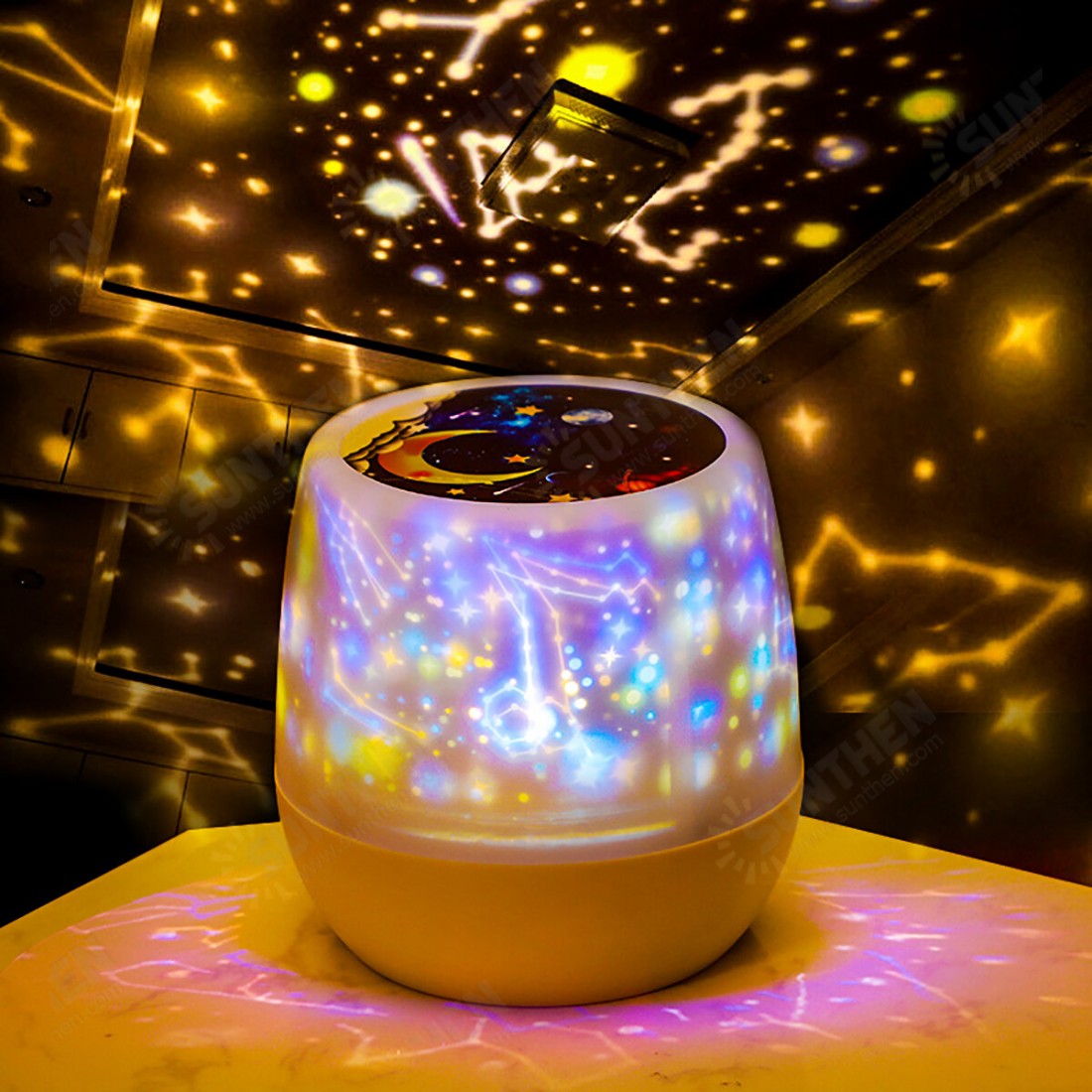 Romantic Starry Night Sky Projector Lamp Cosmos Star LED Light Universe ...