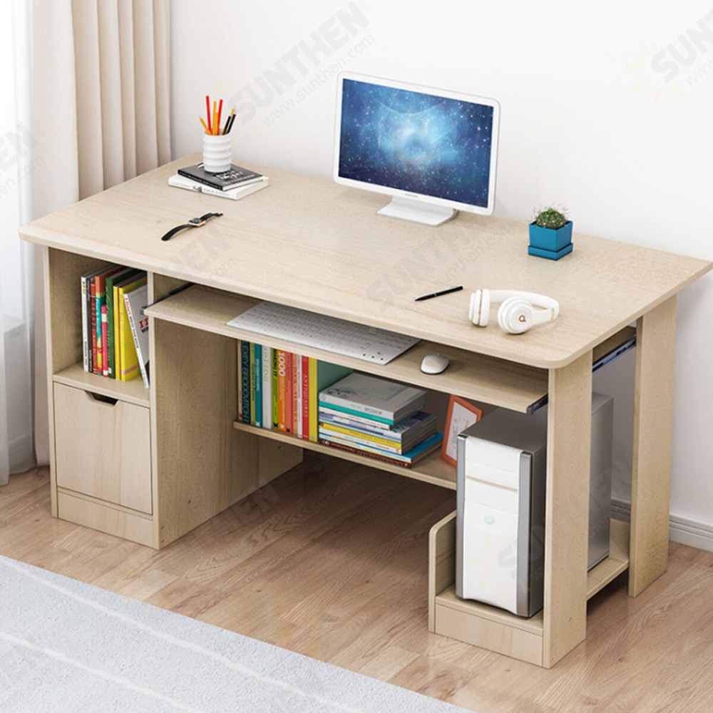 Computer Desk Student Study Desk Computer Desk with Keyboard Holder and ...