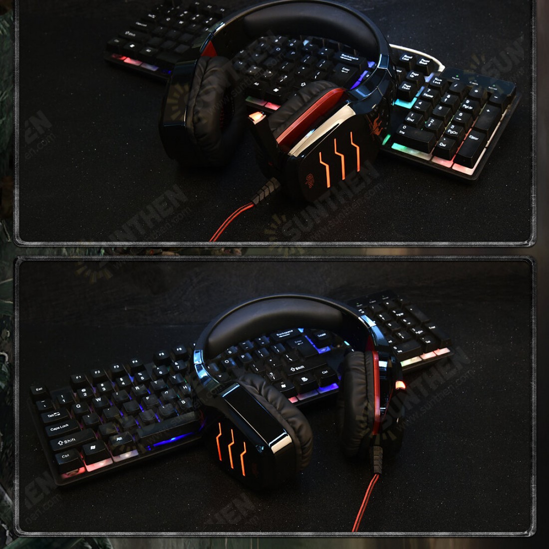 GT85 Wired Gaming Headset E-Sports with Microphone LED Stereo ...