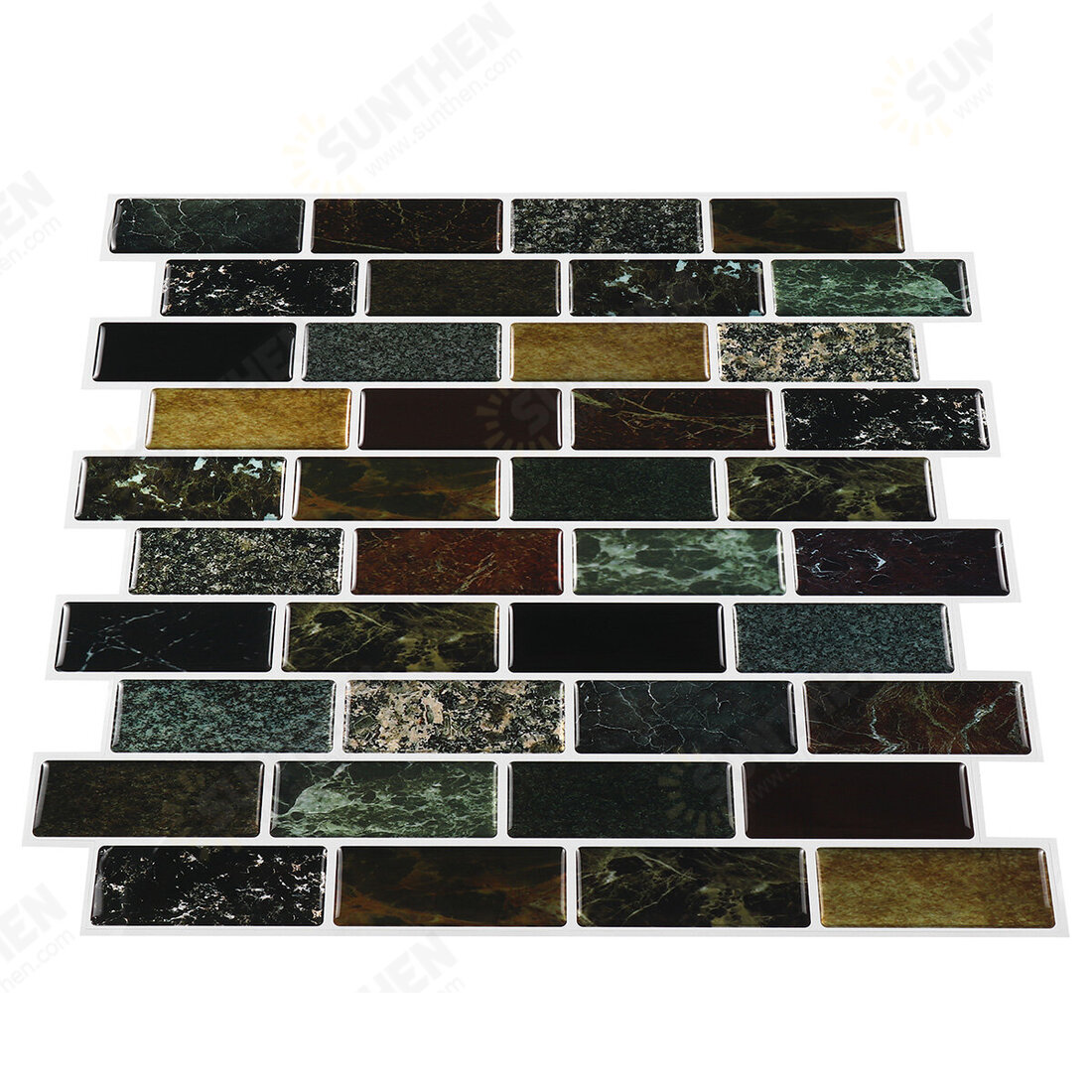 3D Epoxy Vinyl Wall Sticker DIY Bricks Kitchen Backsplash Removable ...