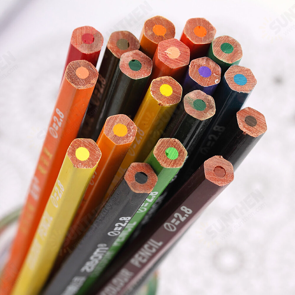12 Colors Wood Color Pencils Set Non-toxic Artist Painting Oil Pencil ...