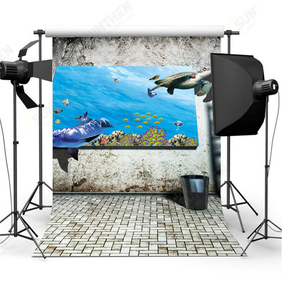 3x5FT 5x7FT Retro Wall Sea Poster Photography Backdrop Background ...