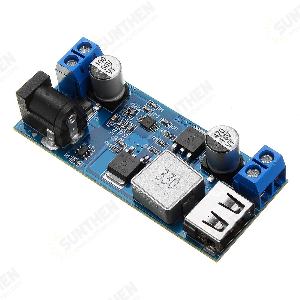 LM2596S DC-DC 24V/12V To 5V 5A Step Down Power Supply Buck Converter Adjustable USB Step-down ...