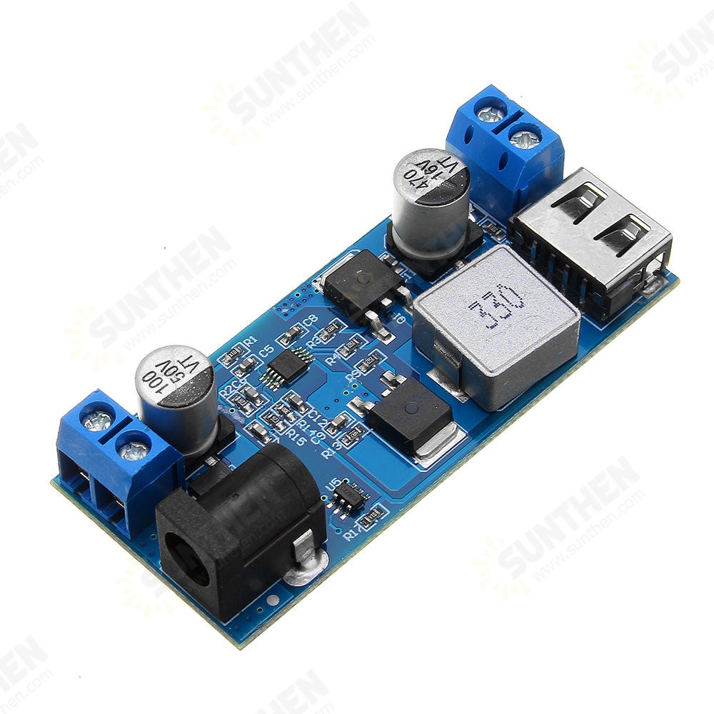 LM2596S DC-DC 24V/12V To 5V 5A Step Down Power Supply Buck Converter Adjustable USB Step-down ...