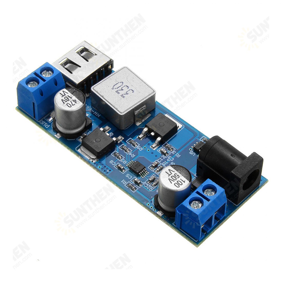 LM2596S DC-DC 24V/12V To 5V 5A Step Down Power Supply Buck Converter Adjustable USB Step-down ...