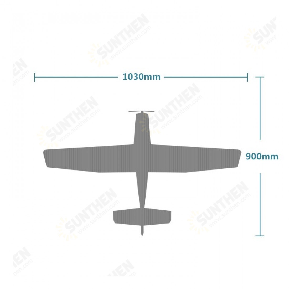 E0717 1030mm Wingspan Fixed Wing RC Airplane Aircraft KIT/PNP Trainer ...