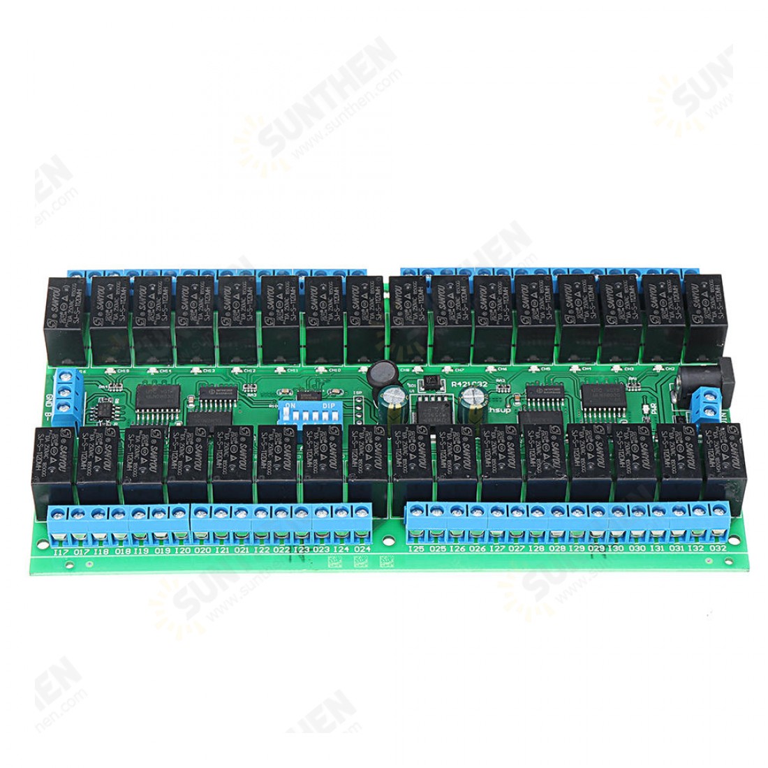 12V 32CH Channel RS485 Relay Modbus RTU Protocol Serial Remote Control ...