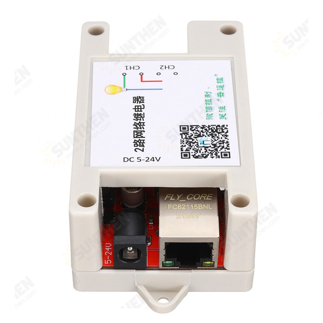 2-way Ethernet Relay Network Switch Delay TCPUDP Module Controller WeChat Cloud Remote Control
