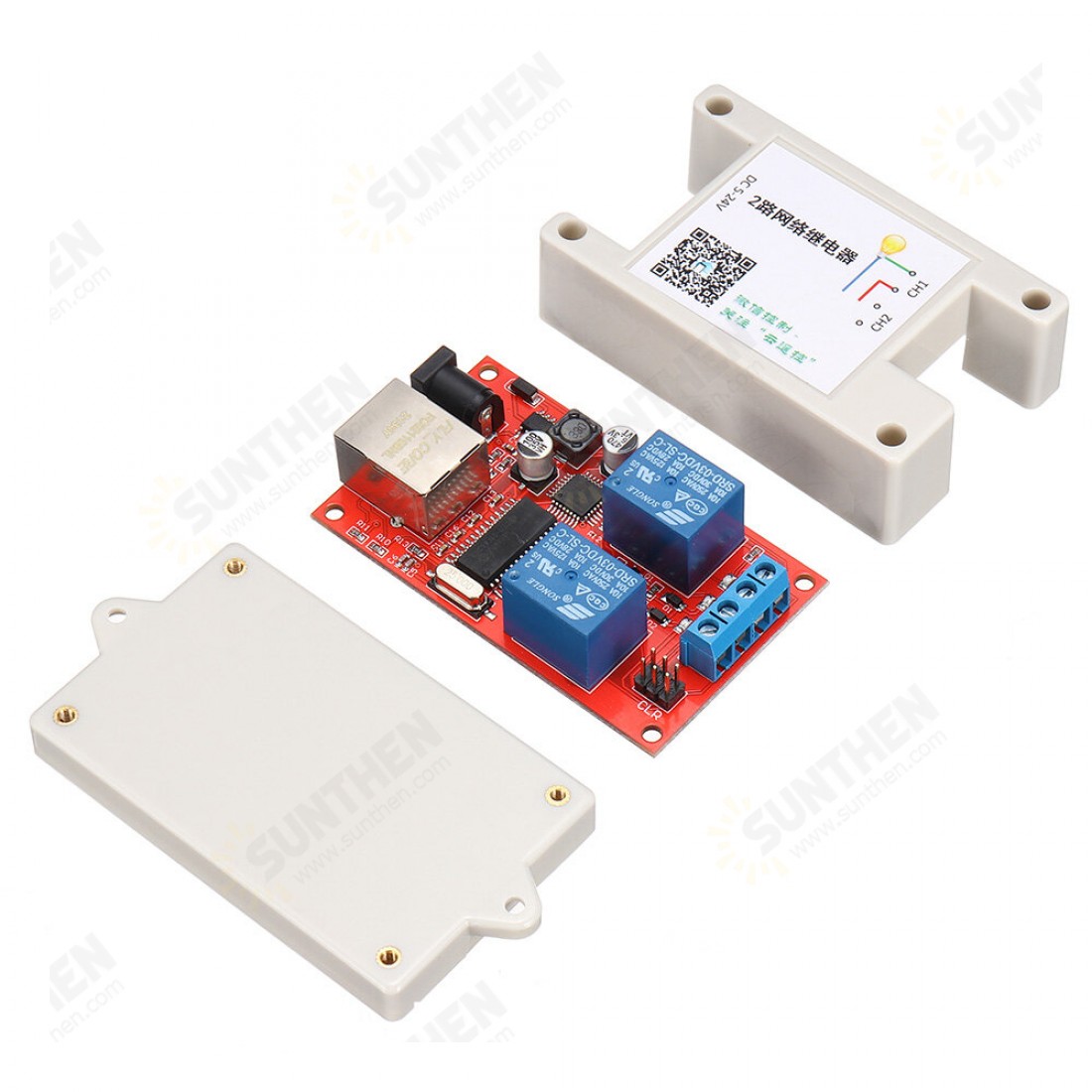 2 Way Ethernet Relay Network Switch Delay Tcpudp Module Controller Wechat Cloud Remote Control