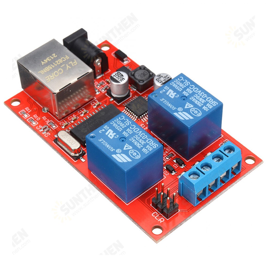 2-way Ethernet Relay Network Switch Delay TCPUDP Module Controller WeChat Cloud Remote Control