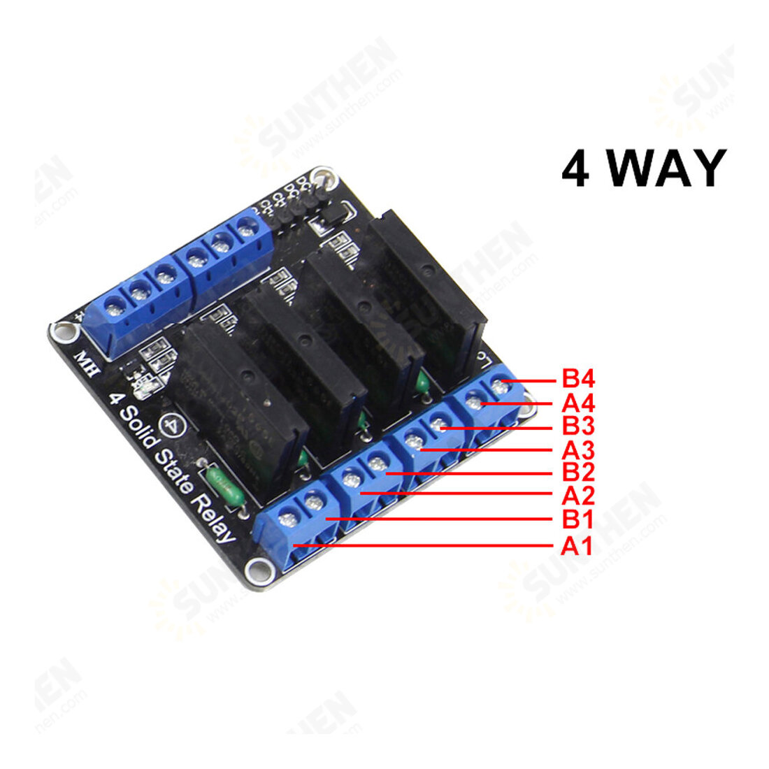 5V Relay 4 Channel SSR Low Level Solid State Relay Module 250V 2A with Fuse