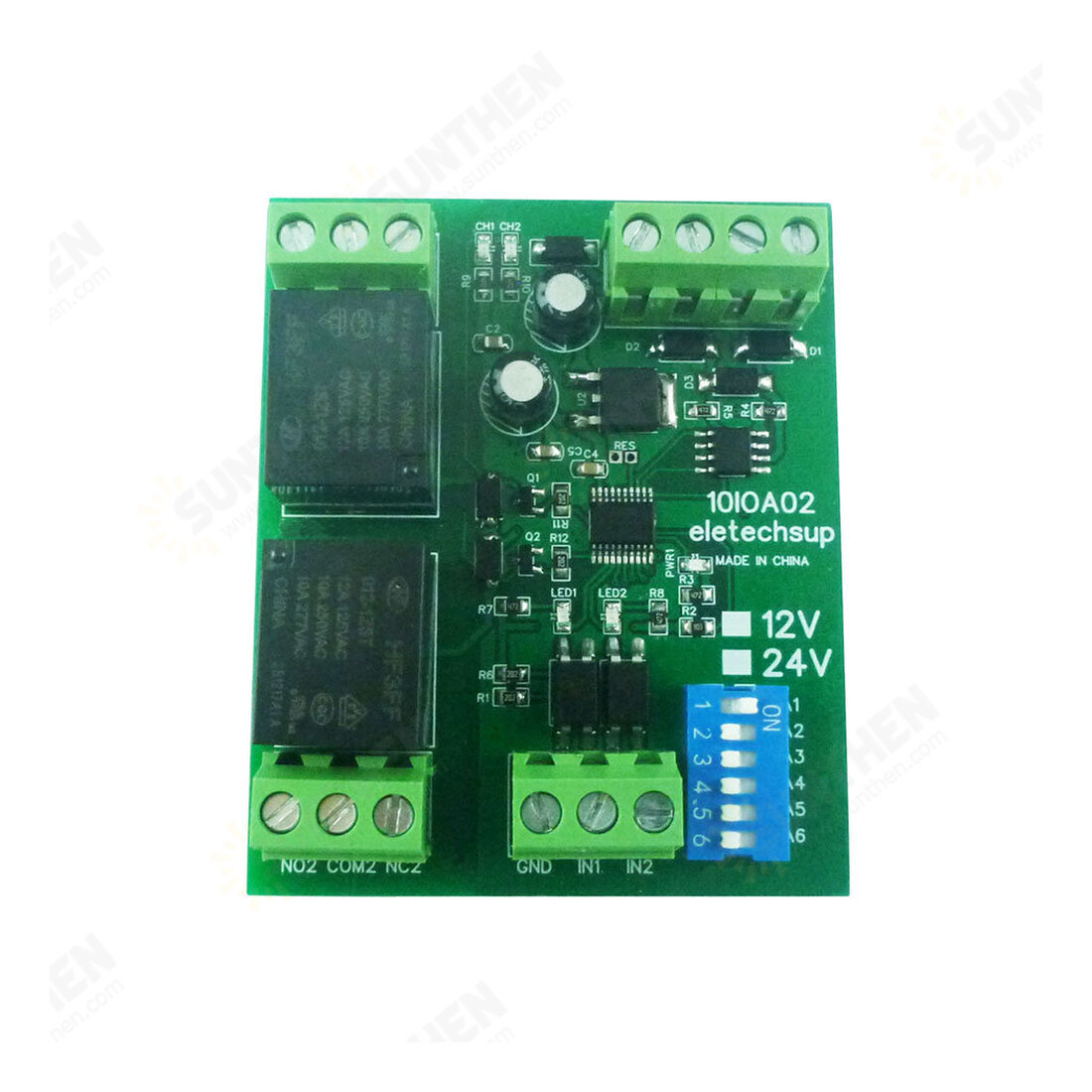 DC 12V 1-8Ch Optically Isolated NPN Input Relay Output DI-DO PLC IO ...