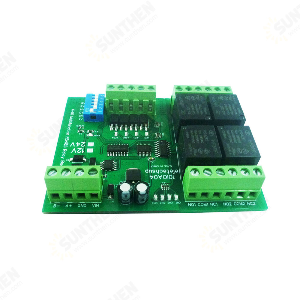 DC 12V 1-8Ch Optically Isolated NPN Input Relay Output DI-DO PLC IO ...