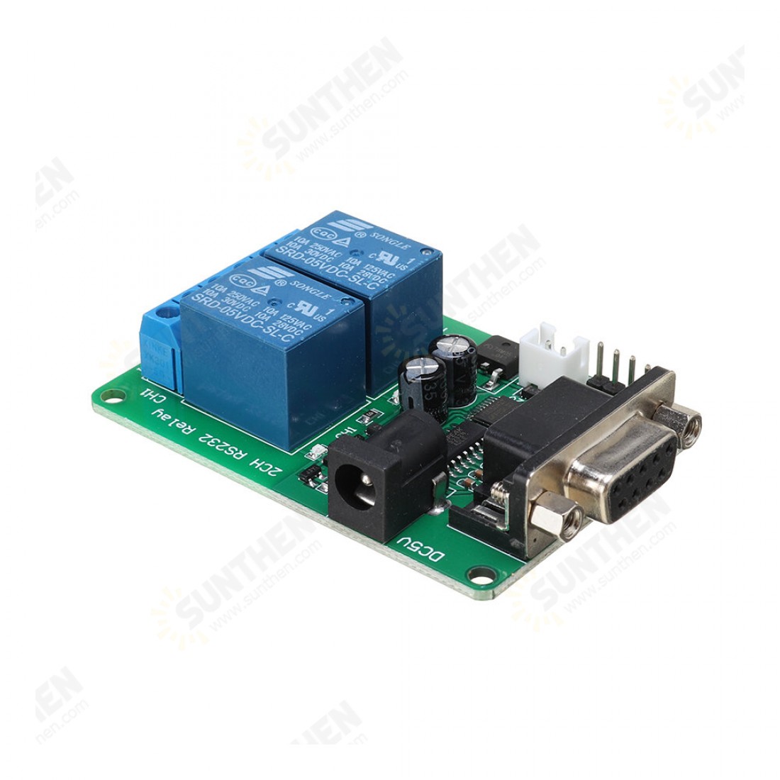 DC 5V 7.5V 9V 2Ch RS232 Relay Board Remote Control USB PC UART COM ...