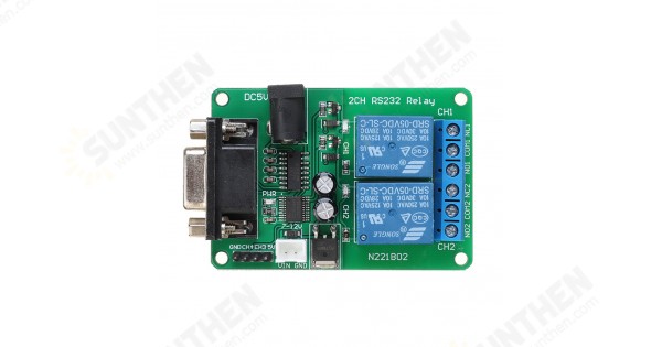 DC 5V 7.5V 9V 2Ch RS232 Relay Board Remote Control USB PC UART COM ...