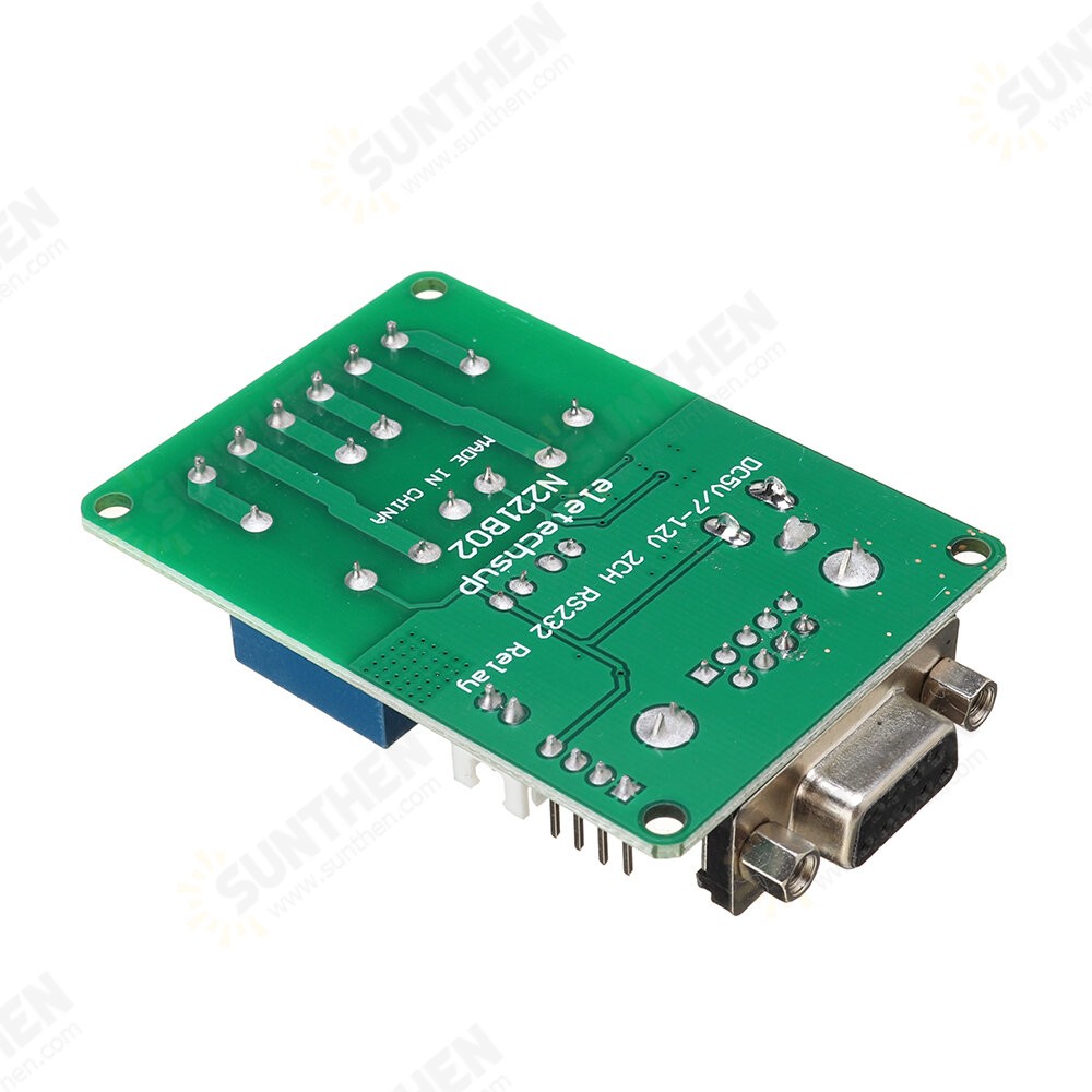 DC 5V 7.5V 9V 2Ch RS232 Relay Board Remote Control USB PC UART COM ...