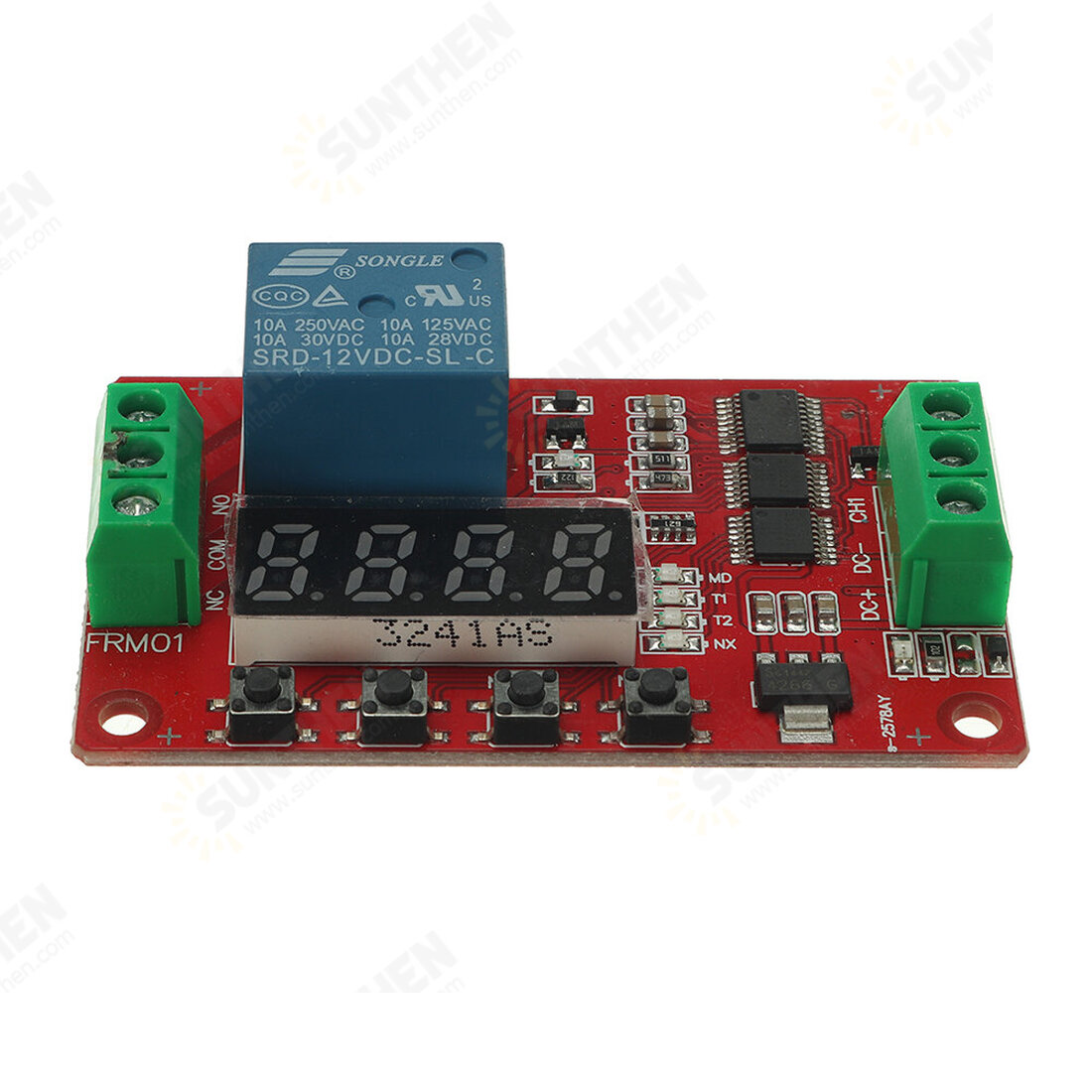 FRM01 DC5/12/24V 1 Channel Multifunction Relay Module Loop Delay Timer Switch Self-Locking ...