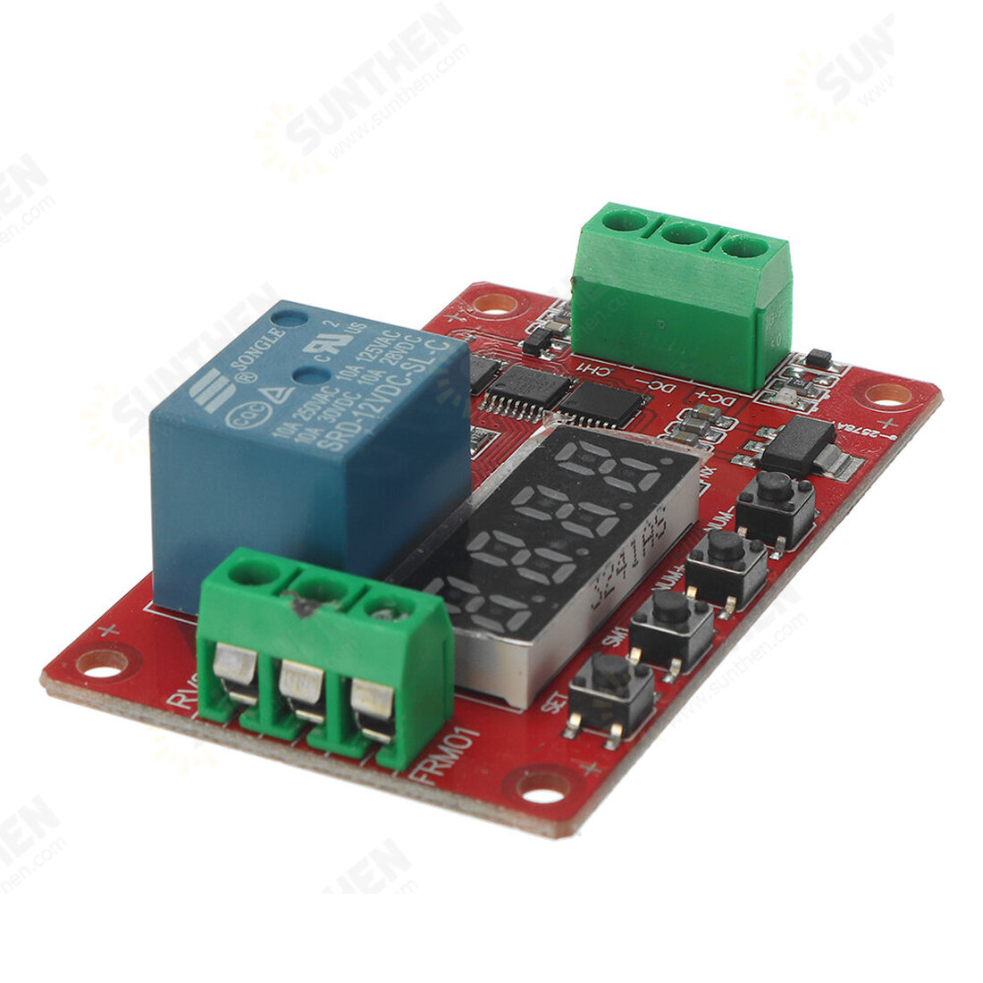 FRM01 DC5/12/24V 1 Channel Multifunction Relay Module Loop Delay Timer Switch Self-Locking ...