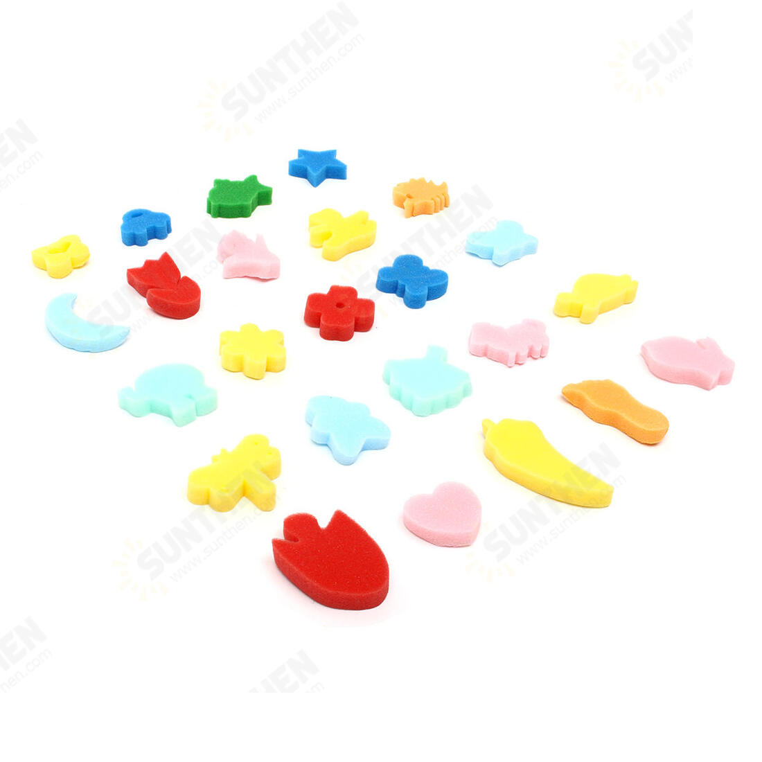 42Pcs DIY Child Painting Tool Kit Roller Mold Sponge Educational ...