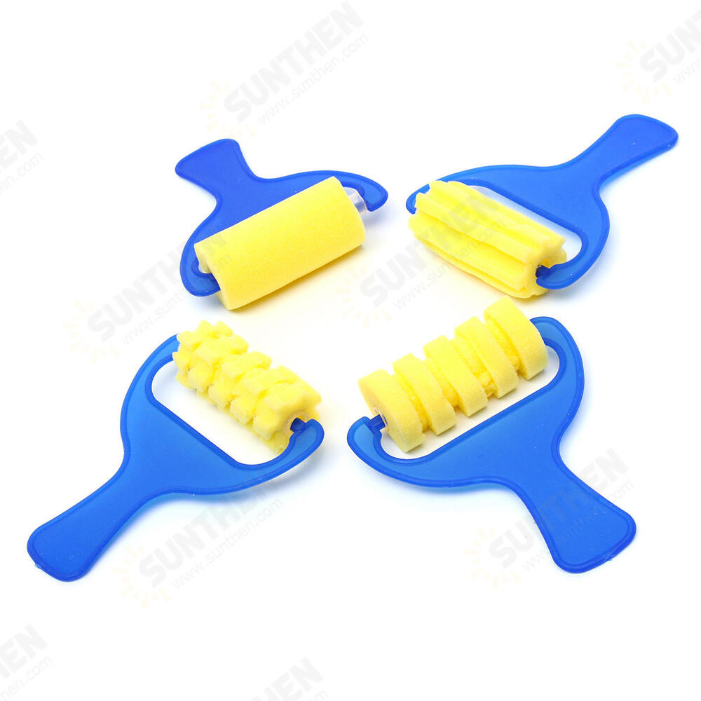 42Pcs DIY Child Painting Tool Kit Roller Mold Sponge Educational ...