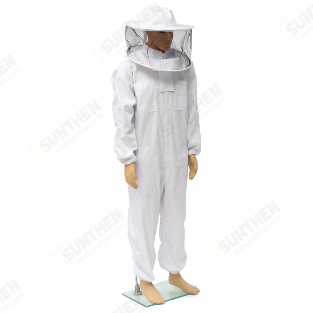 Beekeepers Bee Keeping Cotton Full Protector Suit With Veil Hat Hood ...