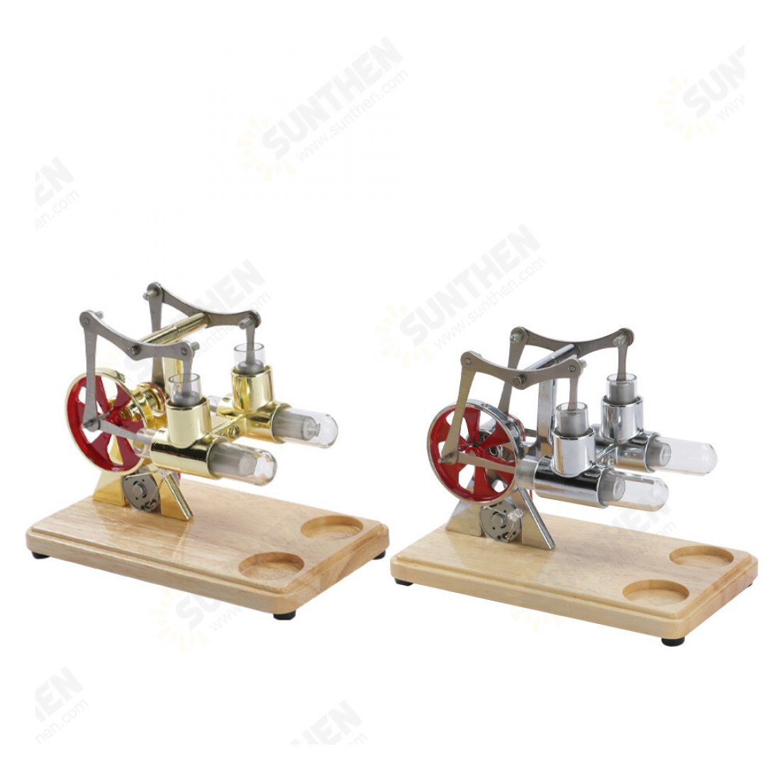 LL-008 Two-cylinder Balance Stirling Generator Model Science Experiment ...