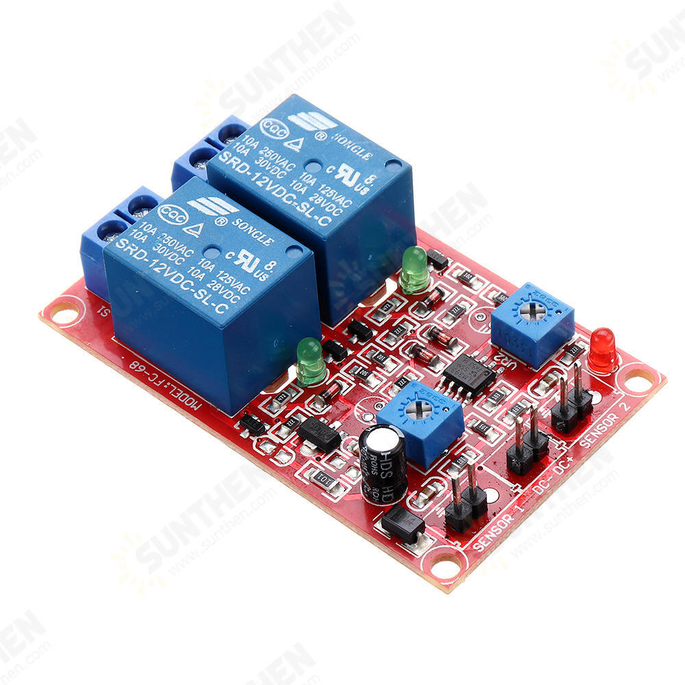 2 Channel Flame Sensor Relay Module Alarm Flame Flare Detection Module ...