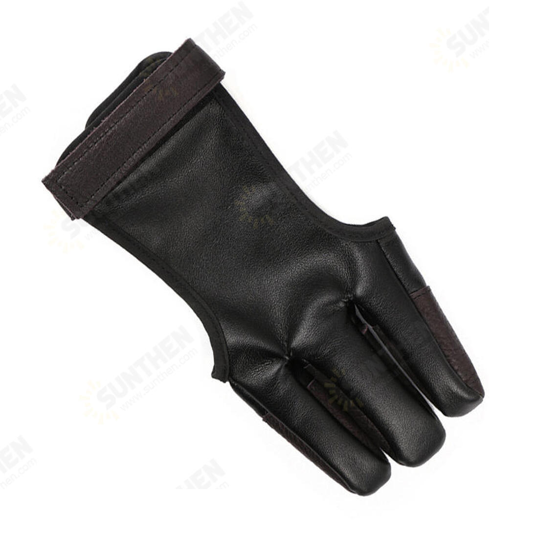 Tactical Archery 3 Fingers Sleeve PU Recurve Bow Traditional Bow Finger ...