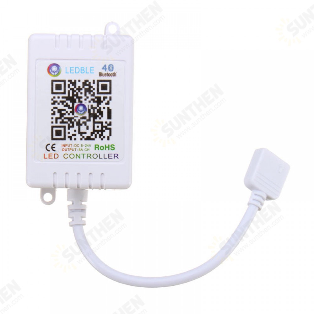 DC5-24V 6A bluetooth APP Music Controller + 24 Keys RF Remote Control ...