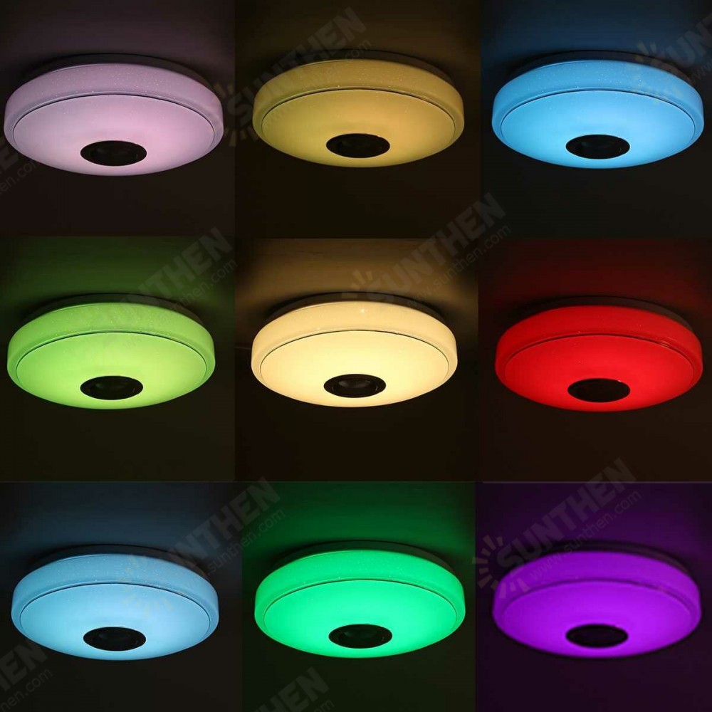 Modern RGB LED Ceiling Lamp Home Lighting APP bluetooth Music Light ...