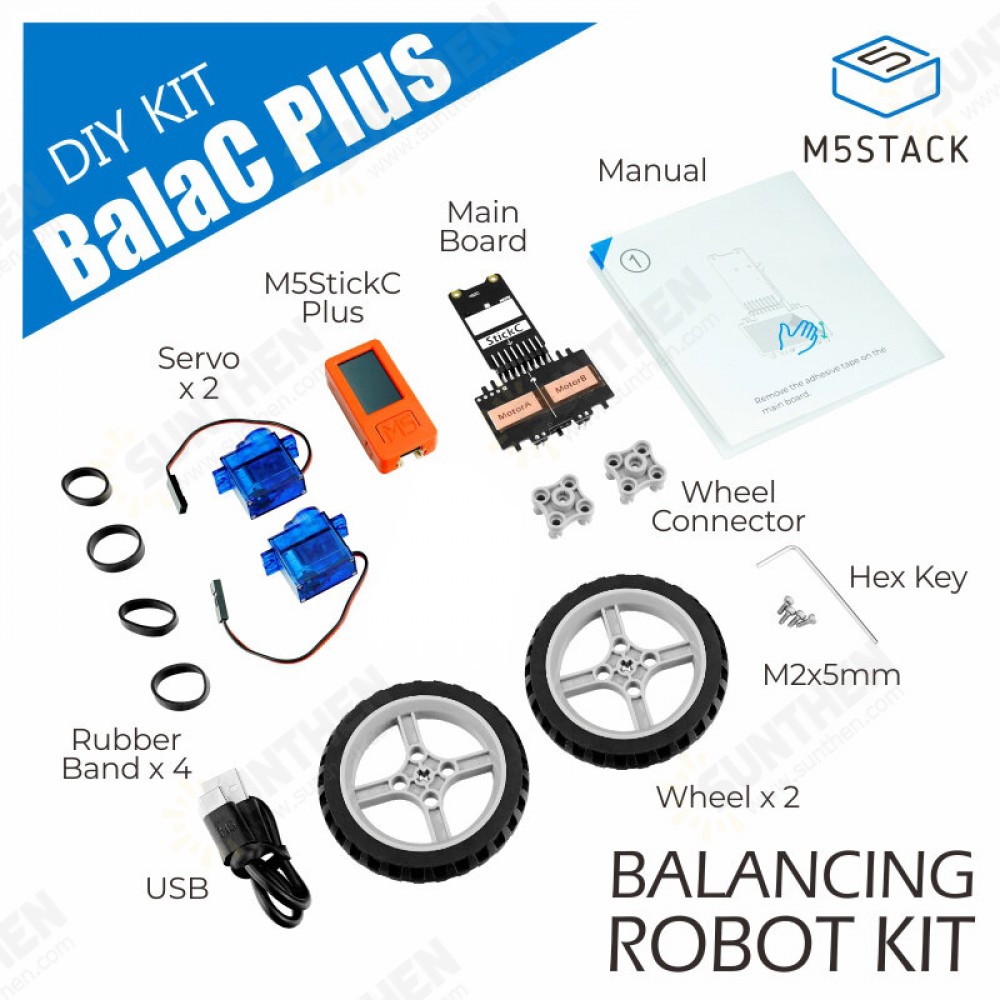 BalaC PLUS Two-wheeled Balance Car PID Programming Learning Smart Car Graphics ESP32-PICO-D4 DIY ...