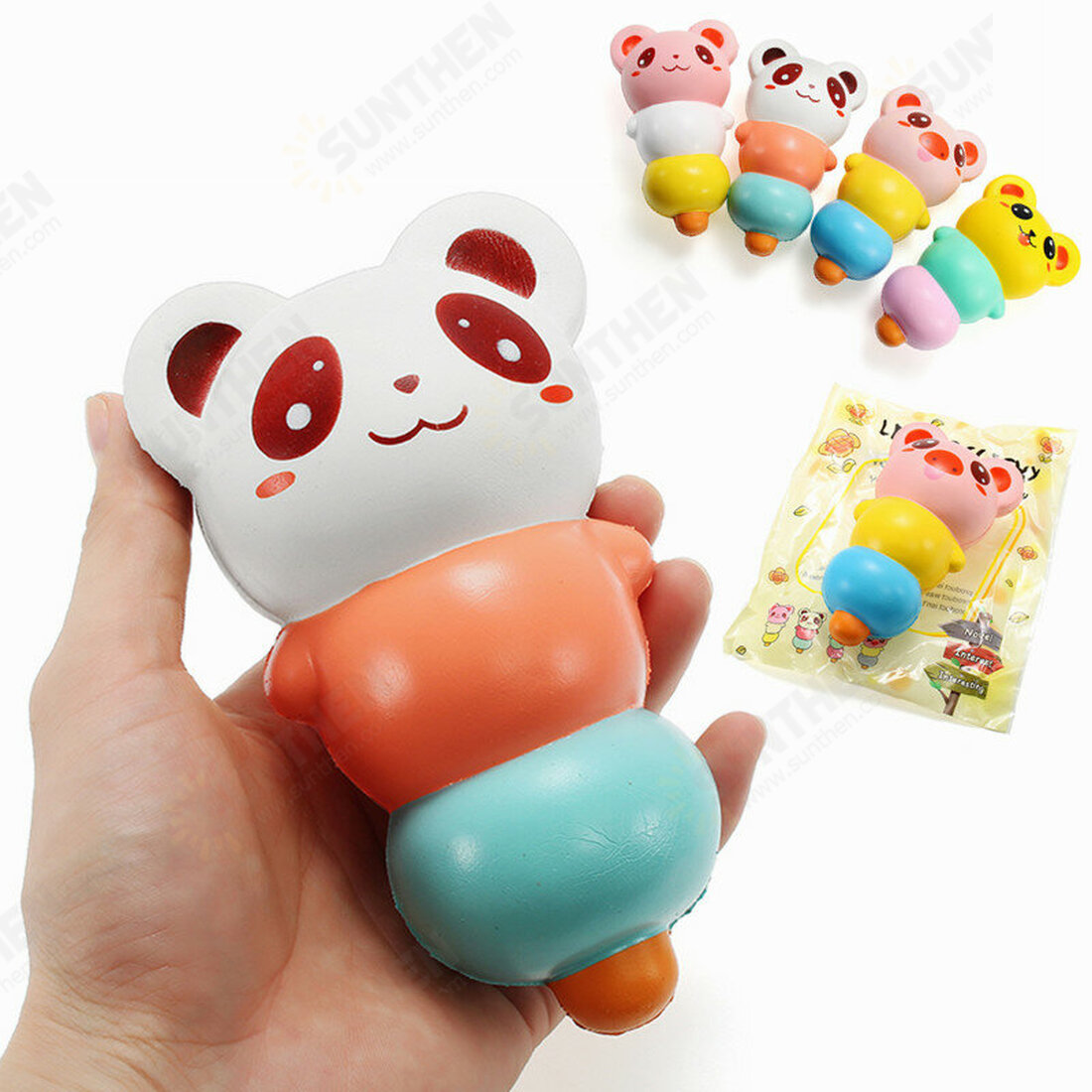 Squishy 15cm Pierced Haw Berries Candy Stick Bear Pig Slow Rising With ...