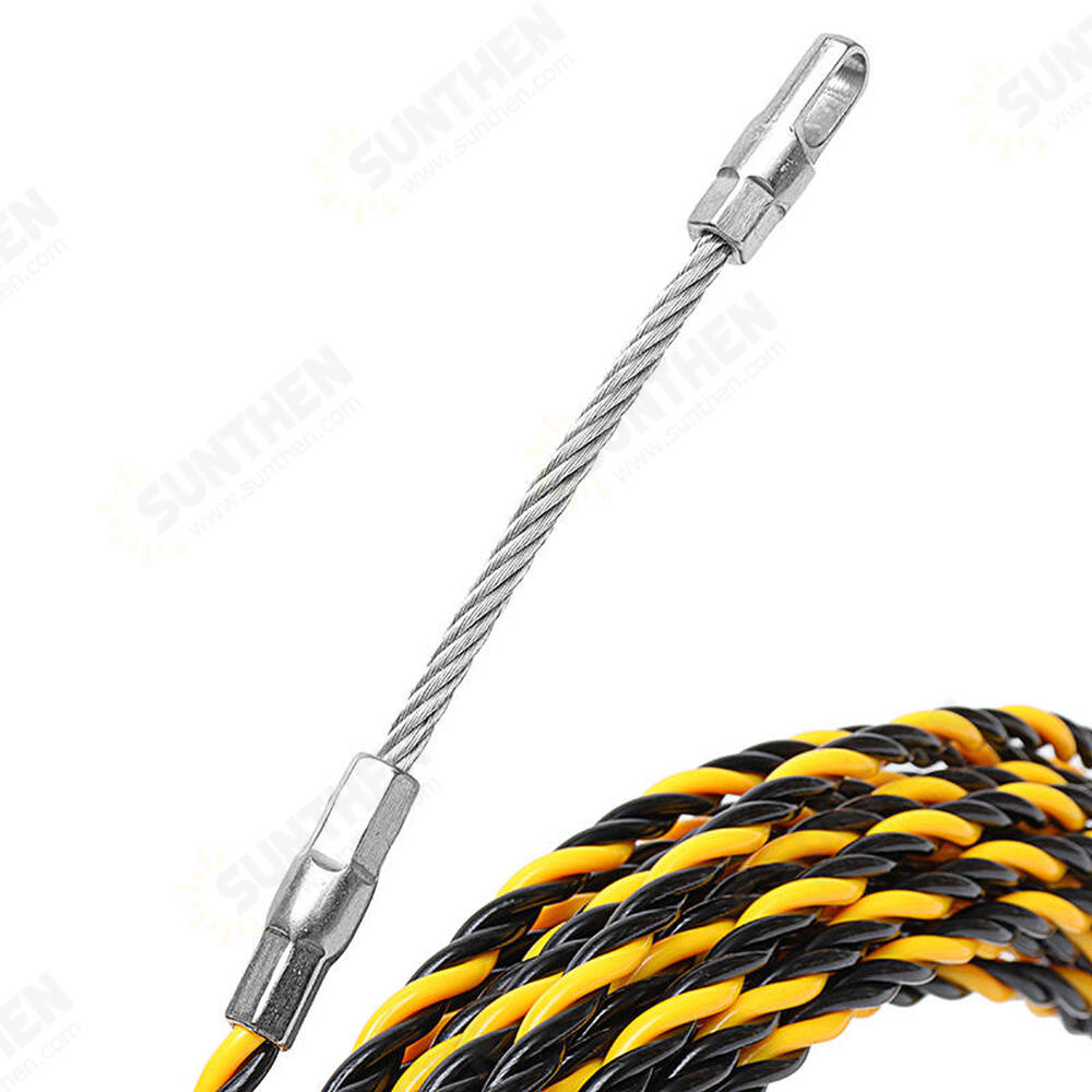 5M/10M/15M/20M/25M 6mm Spiral Cable Puller Conduit Snake Cable Rodder ...