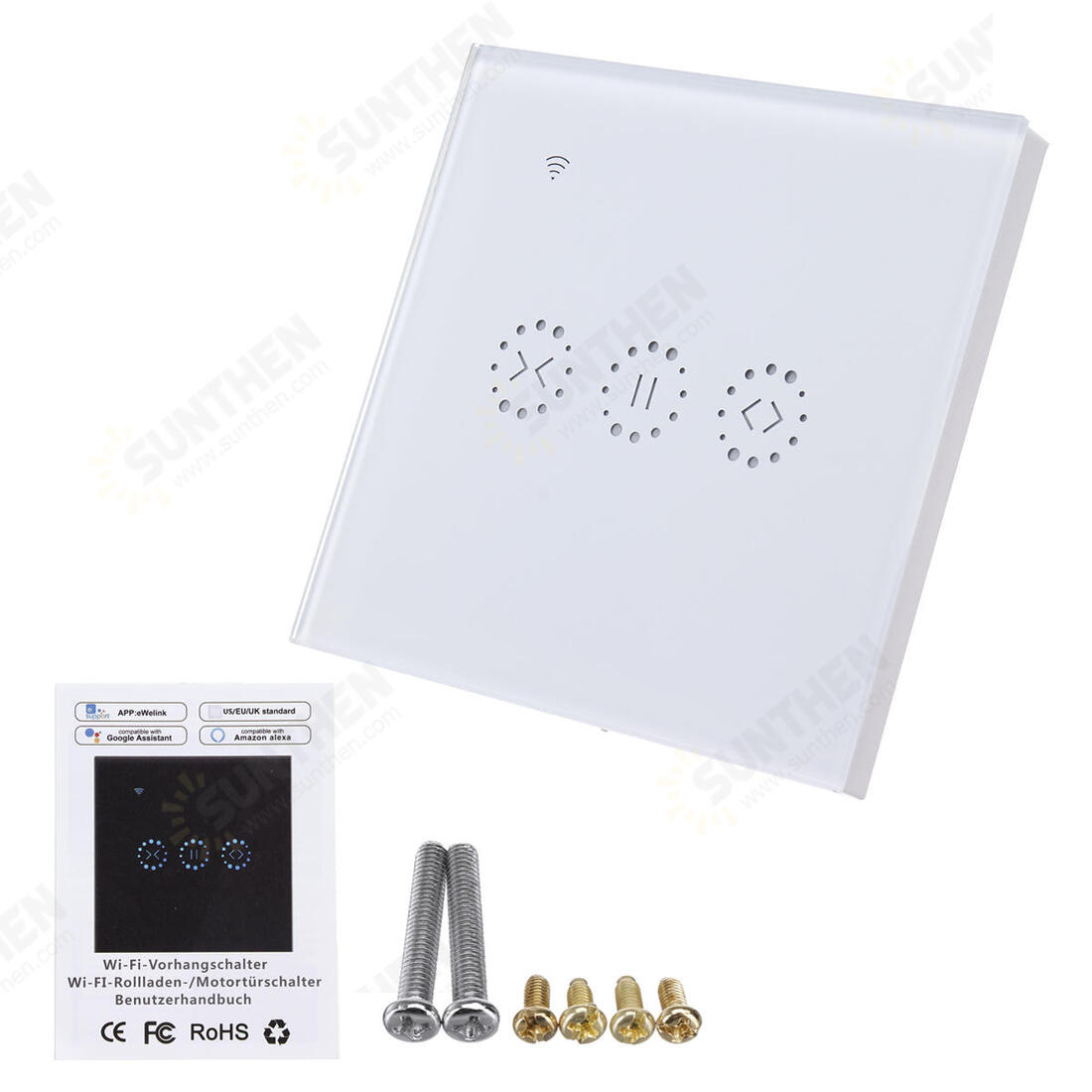 WiFi Curtain Switch Smart WiFi Touch Panel Smart Switch Door Wall Touch ...