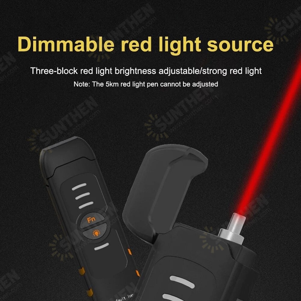 15mW/30mW Handheld Red Light Source Optical Fiber Detector Rechargeable ...