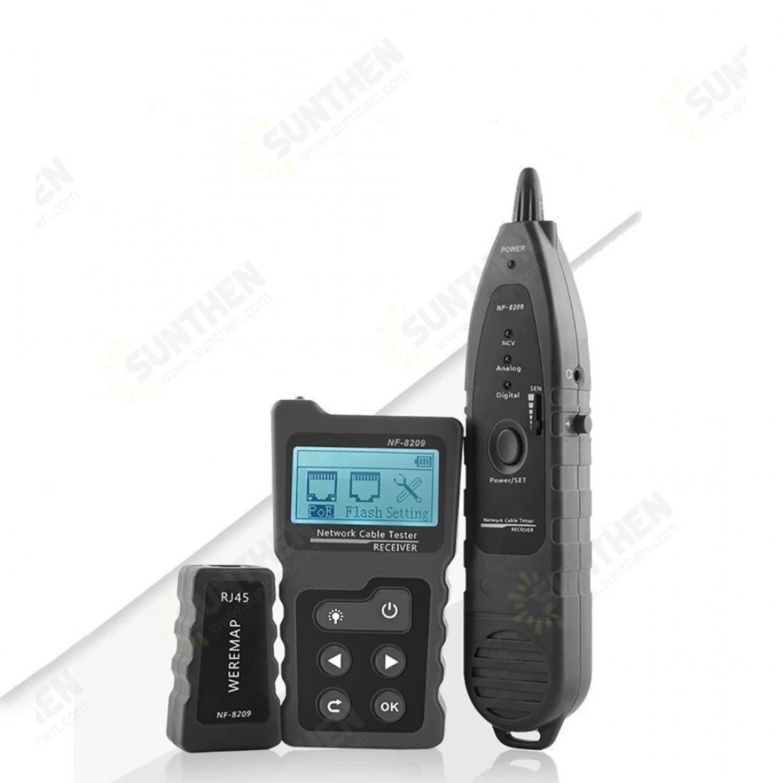 NF-8209 Multifunctional LCD Network Cable Tester Wire Tracker POE ...