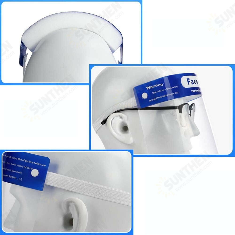 1Pc Anti-Spitting Anti Splash Full Face Shield Anti-fog Transparent ...