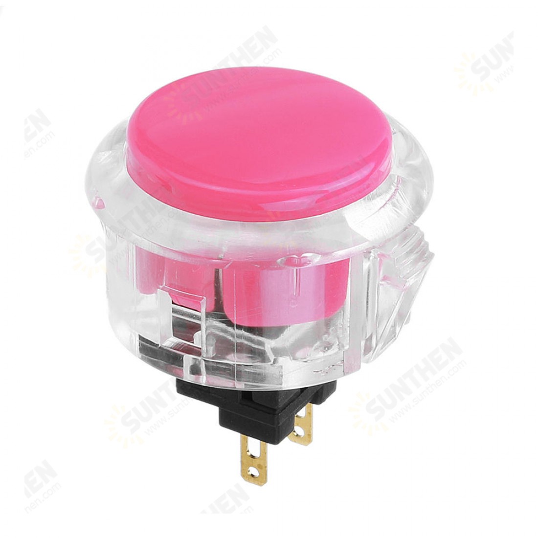 Transparent 30MM Card Button Crystal Small Circular Arcade Game Push ...
