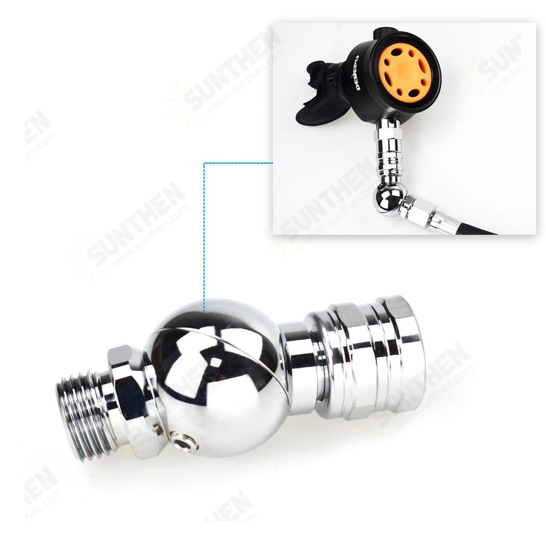 360° Rotation Adjustable Diving Control Valve Oxygen Tank Control Valve ...