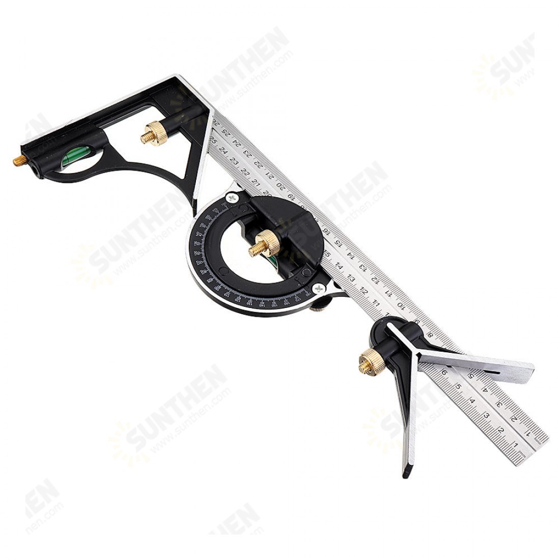12 Inch 300mm Adjustable Combination Square Angle Ruler 45/90 Degree ...
